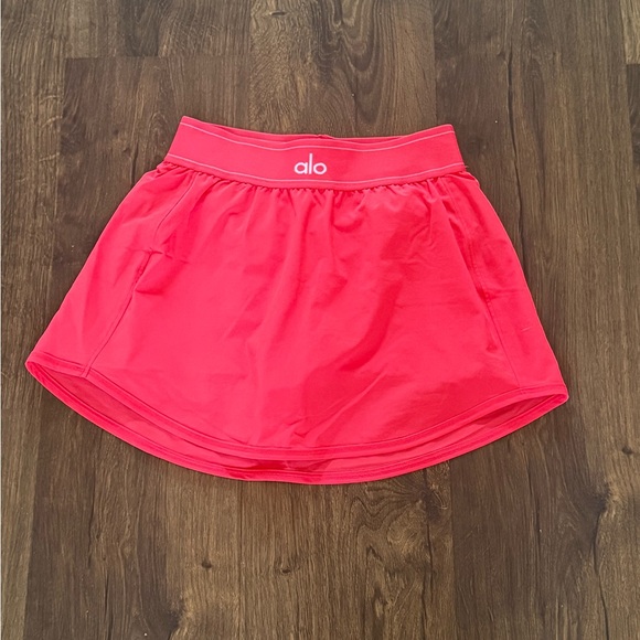 ALO Yoga | Skirts | Alo Yoga Match Point Tennis Skirt Candy Redsize Xxs ...